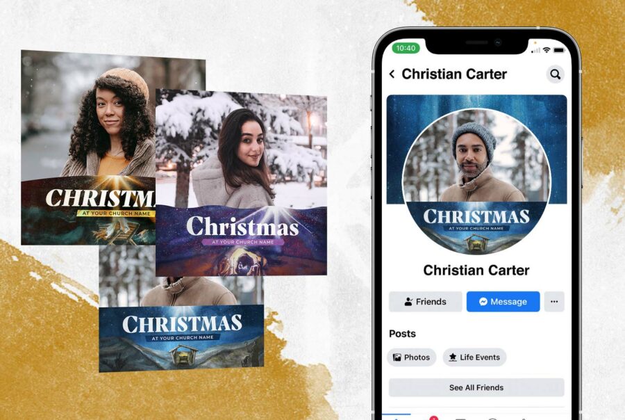 3 Free Christmas Facebook Profile Frames – CMG | Church Motion Graphics